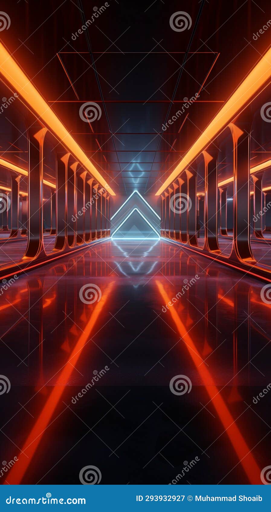 A Modern Underground Parking Corridor Transforms Into An Empty ...