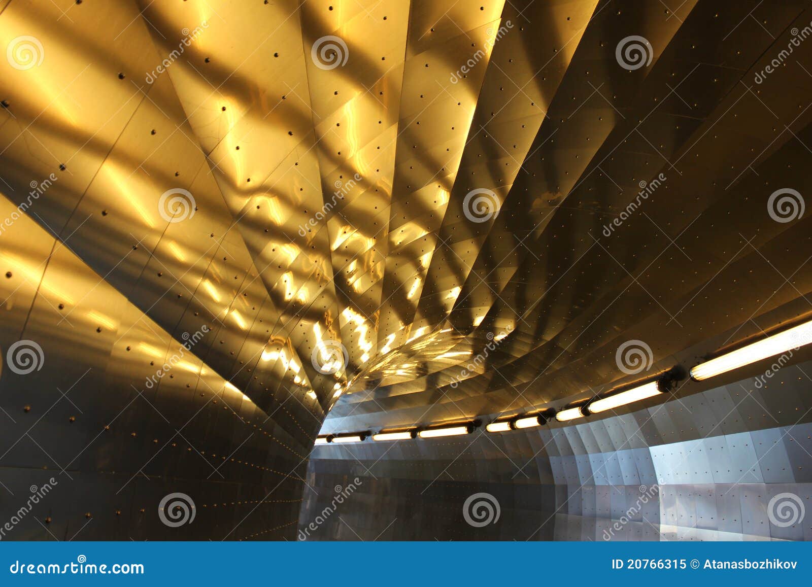 Modern Underground Tunnel stock image. Image of arch - 20766315