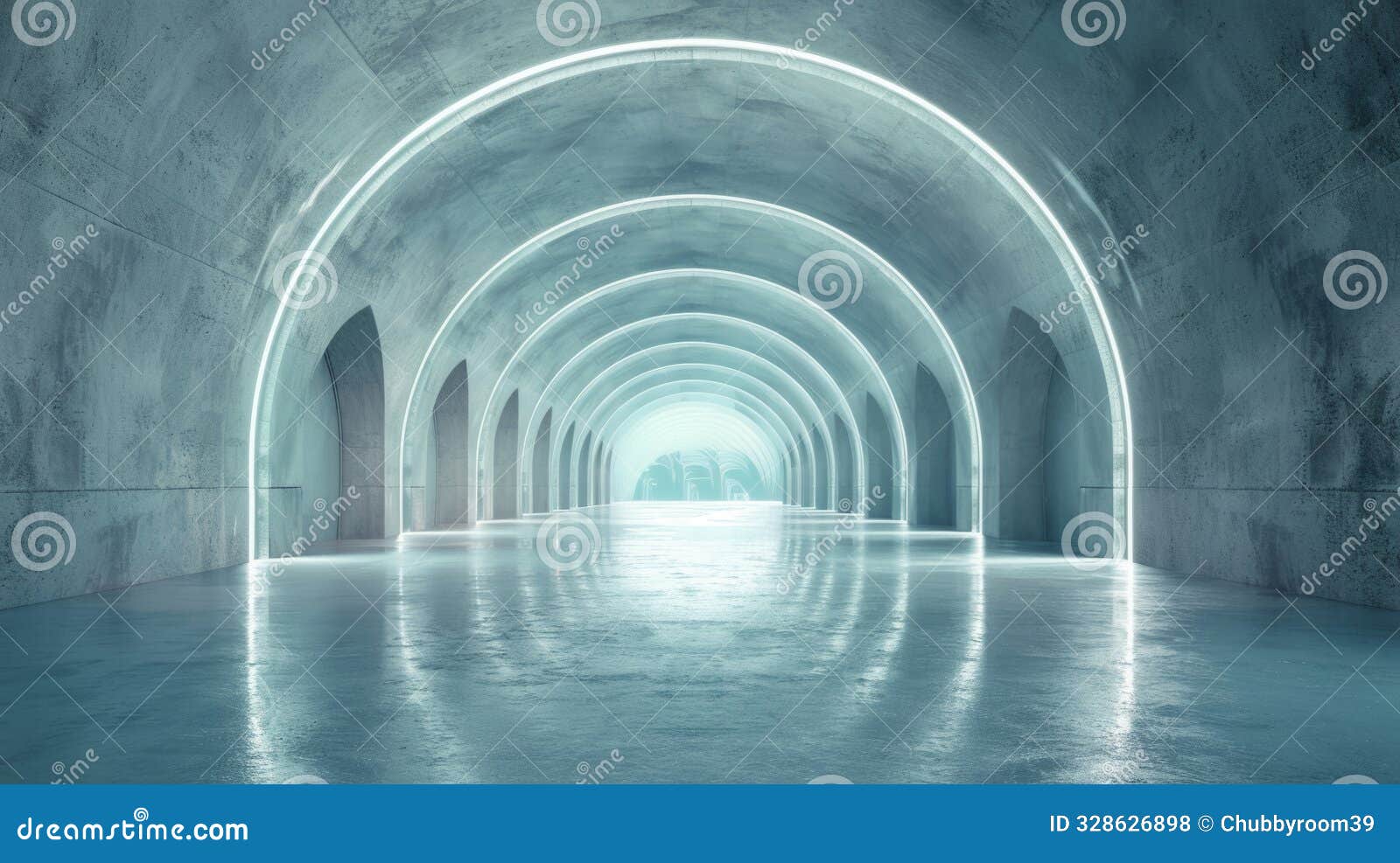 Modern Underground Tunnel for Versatile Mockup Scenes. Stock ...