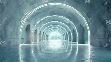 Modern Underground Tunnel for Versatile Mockup Scenes. Stock ...