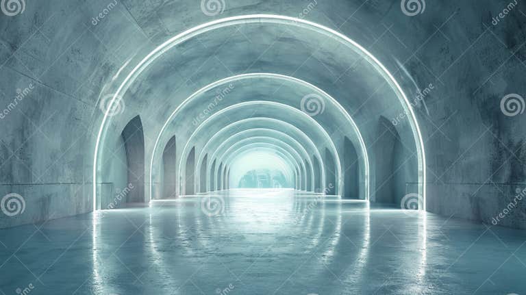 Modern Underground Tunnel for Versatile Mockup Scenes. Stock ...