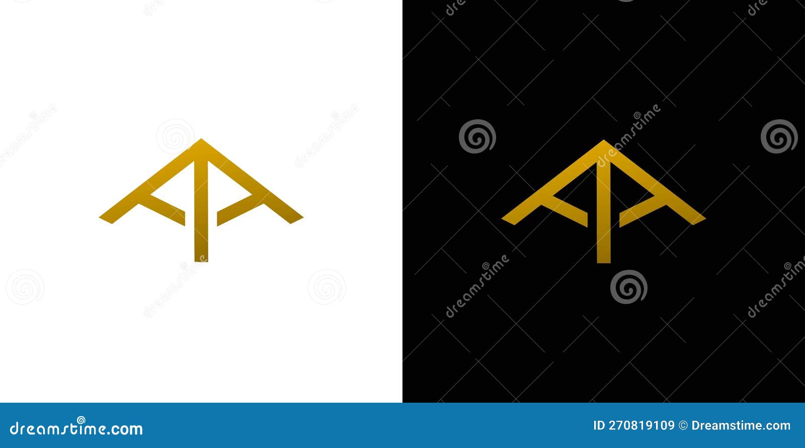 Modern and Elegant AA Letter Initials Logo Design Stock Vector ...