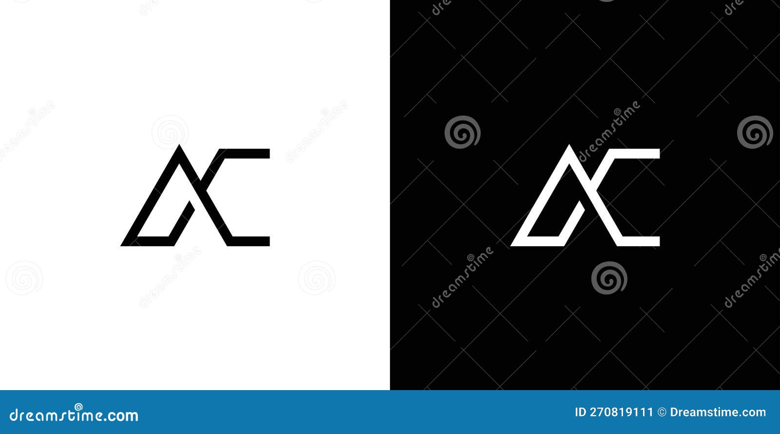 Modern and Strong AC Letter Initials Logo Design Stock Vector ...