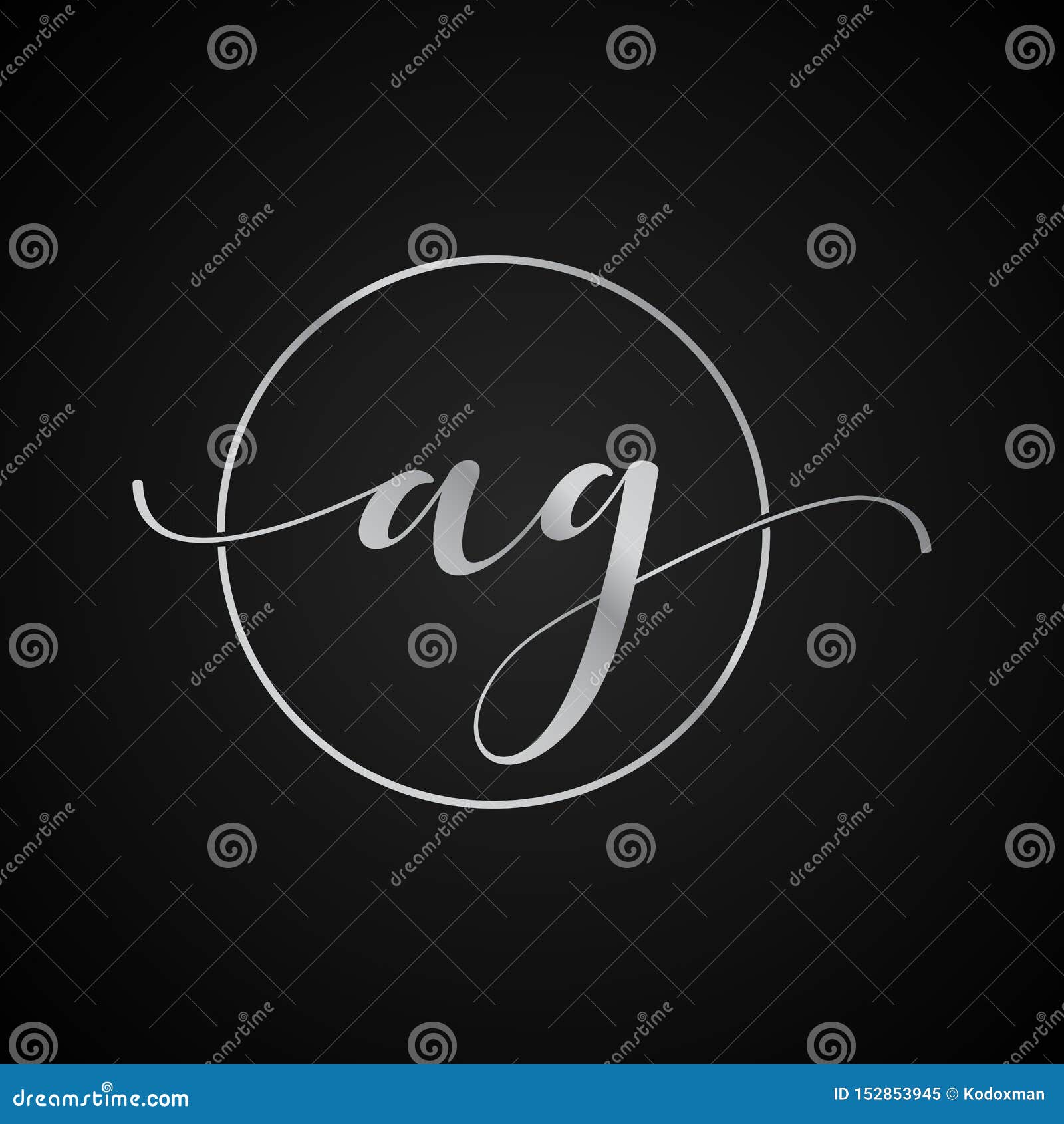 Modern Unique AG Initial Letter Elegant Logo Template Vector Creative ...