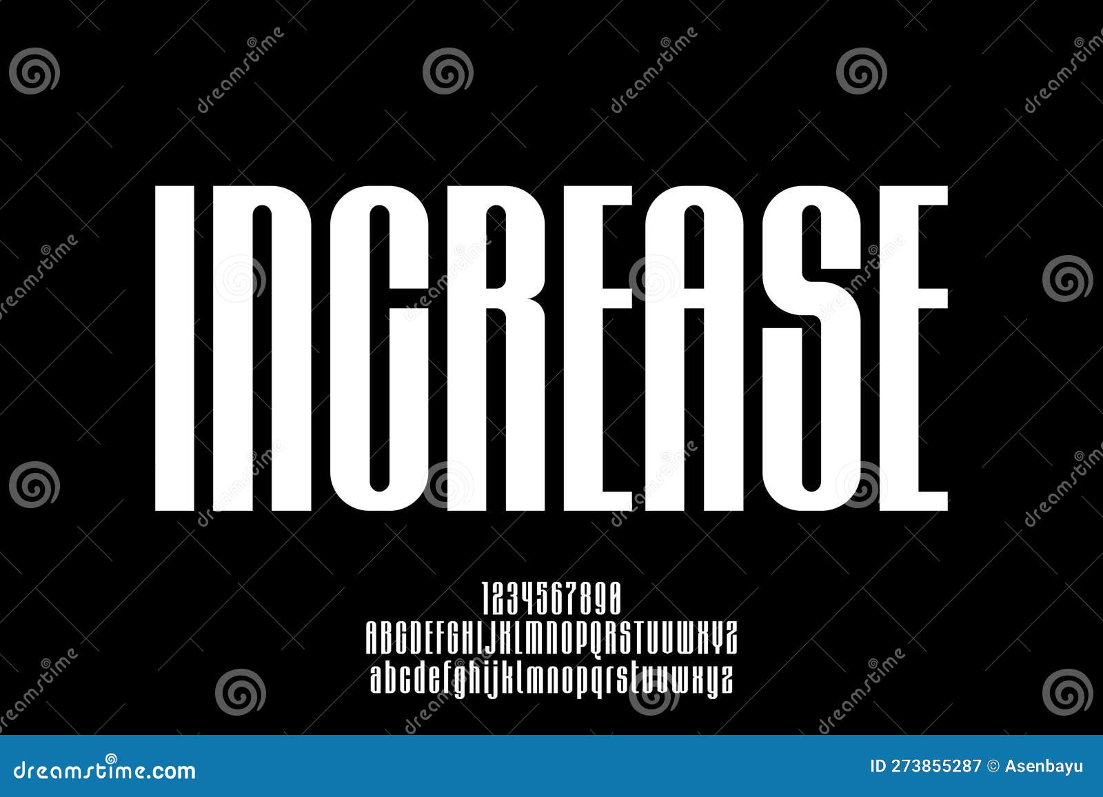 Tall Condensed Decorative Display Font Vector Stock Vector ...