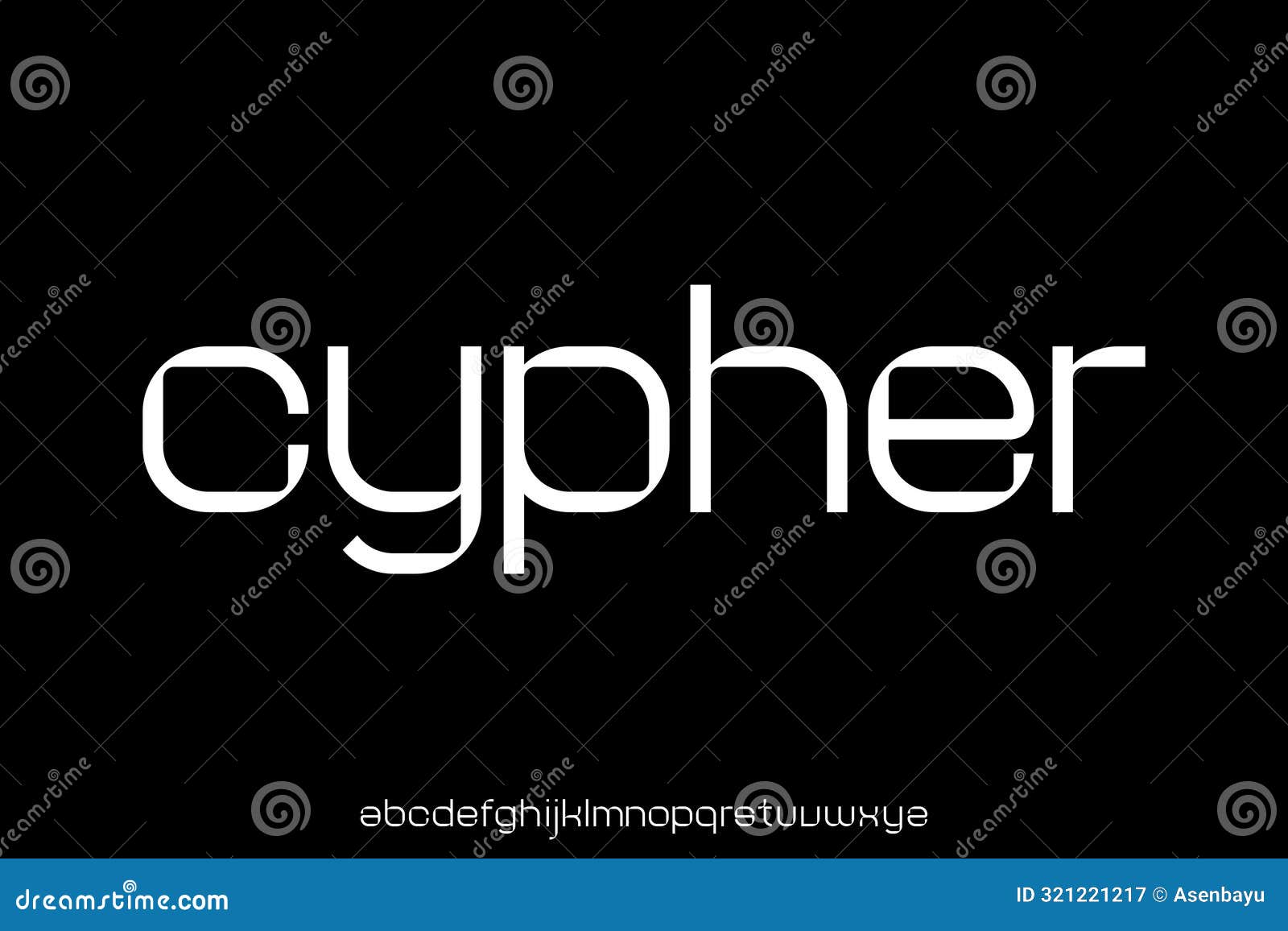 Modern Unique Cypher Sans Serif Alphabet Display Font Vector ...
