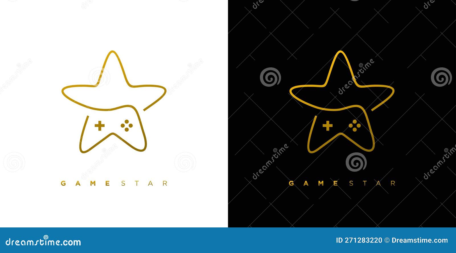 Modern and Unique Game Star Logo Design Stock Vector - Illustration of ...