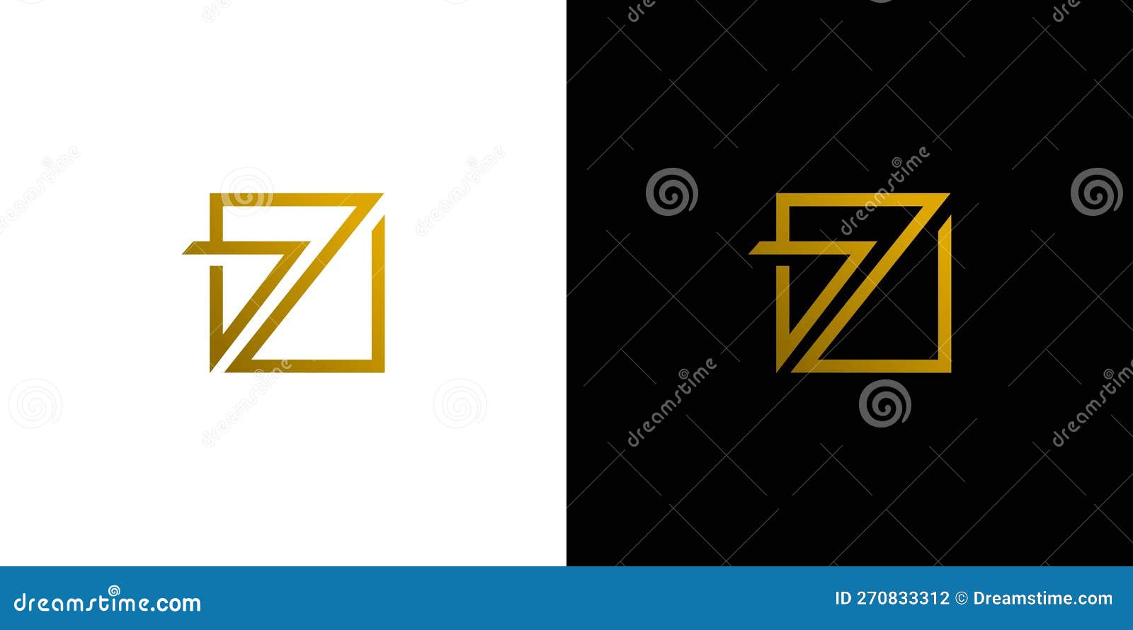 Modern and Sophisticated GZ Letter Initials Logo Design Stock Vector ...