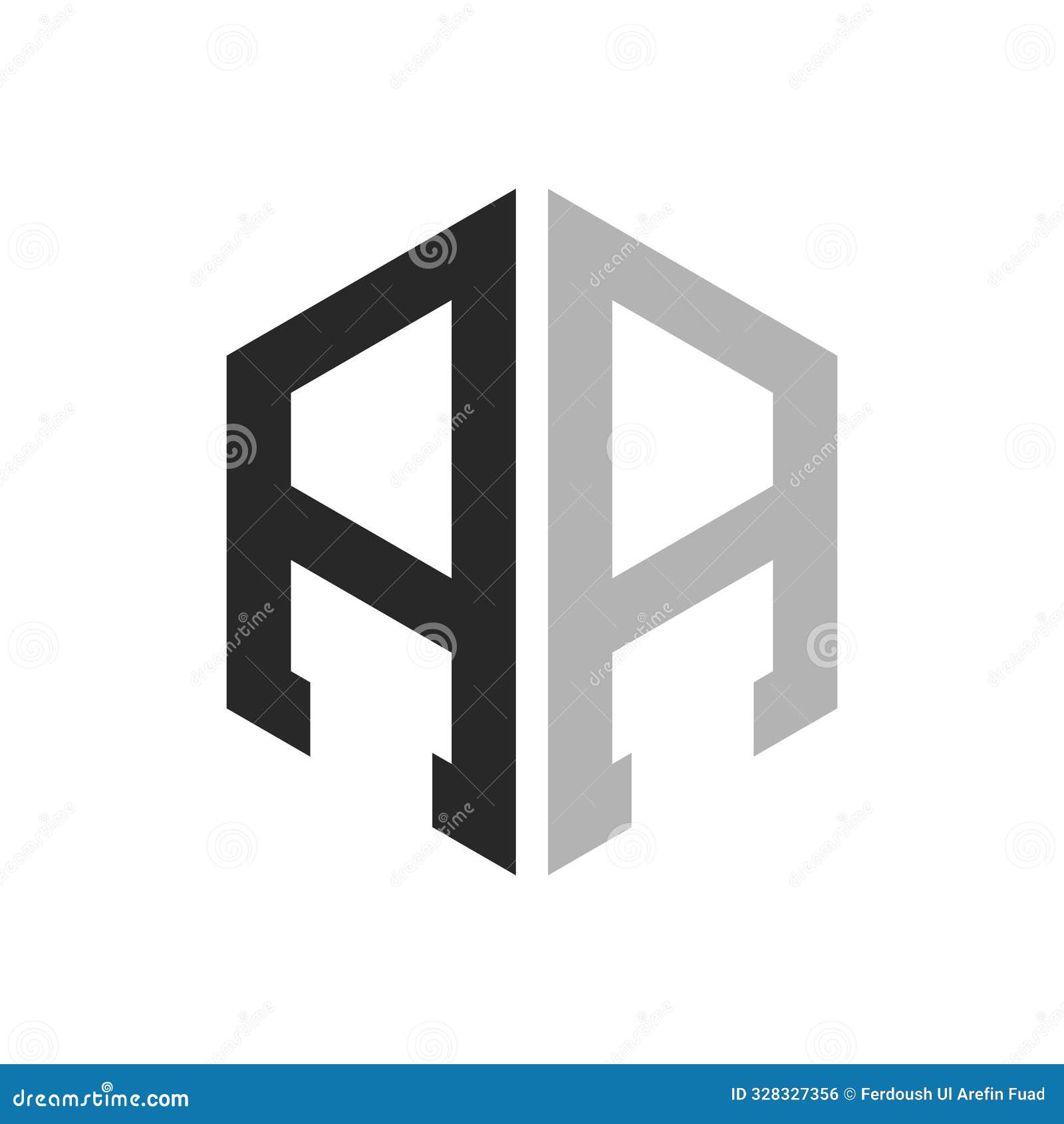 Modern Unique Hexagon Letter AA Logo Design Template. Elegant Initial ...