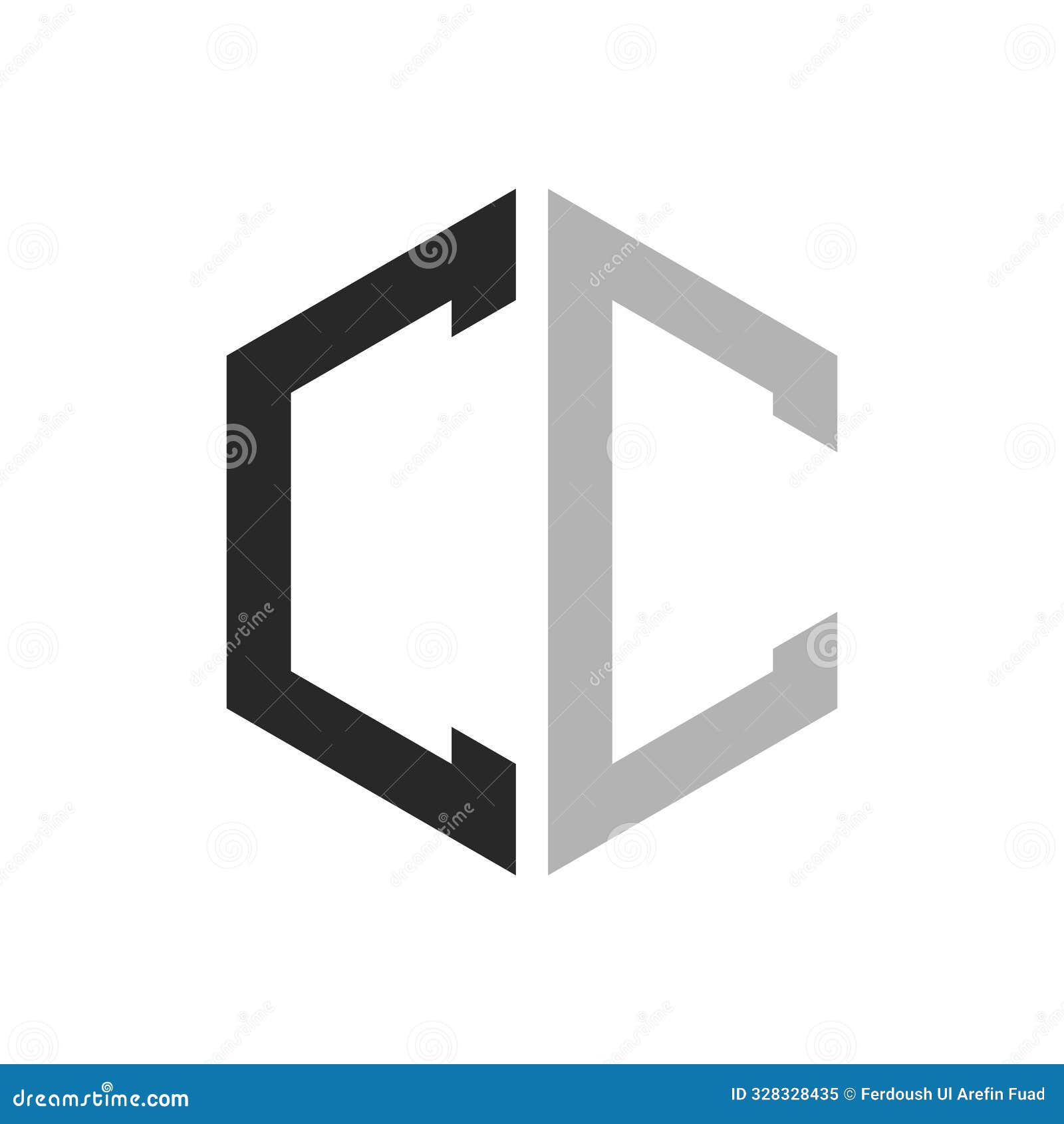 Modern Unique Hexagon Letter CC Logo Design Template. Elegant Initial ...