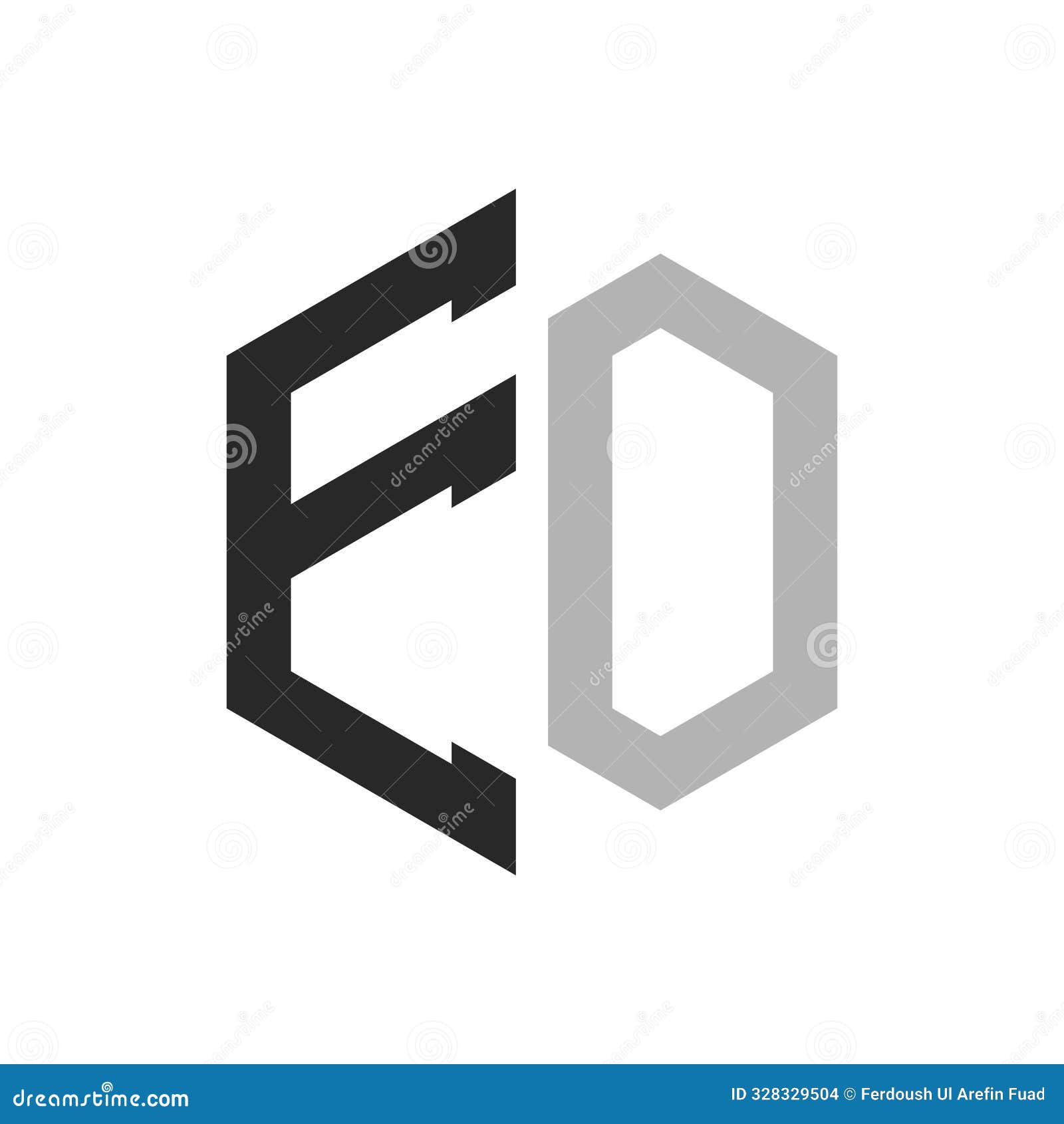 Modern Unique Hexagon Letter EO Logo Design Template. Elegant Initial ...
