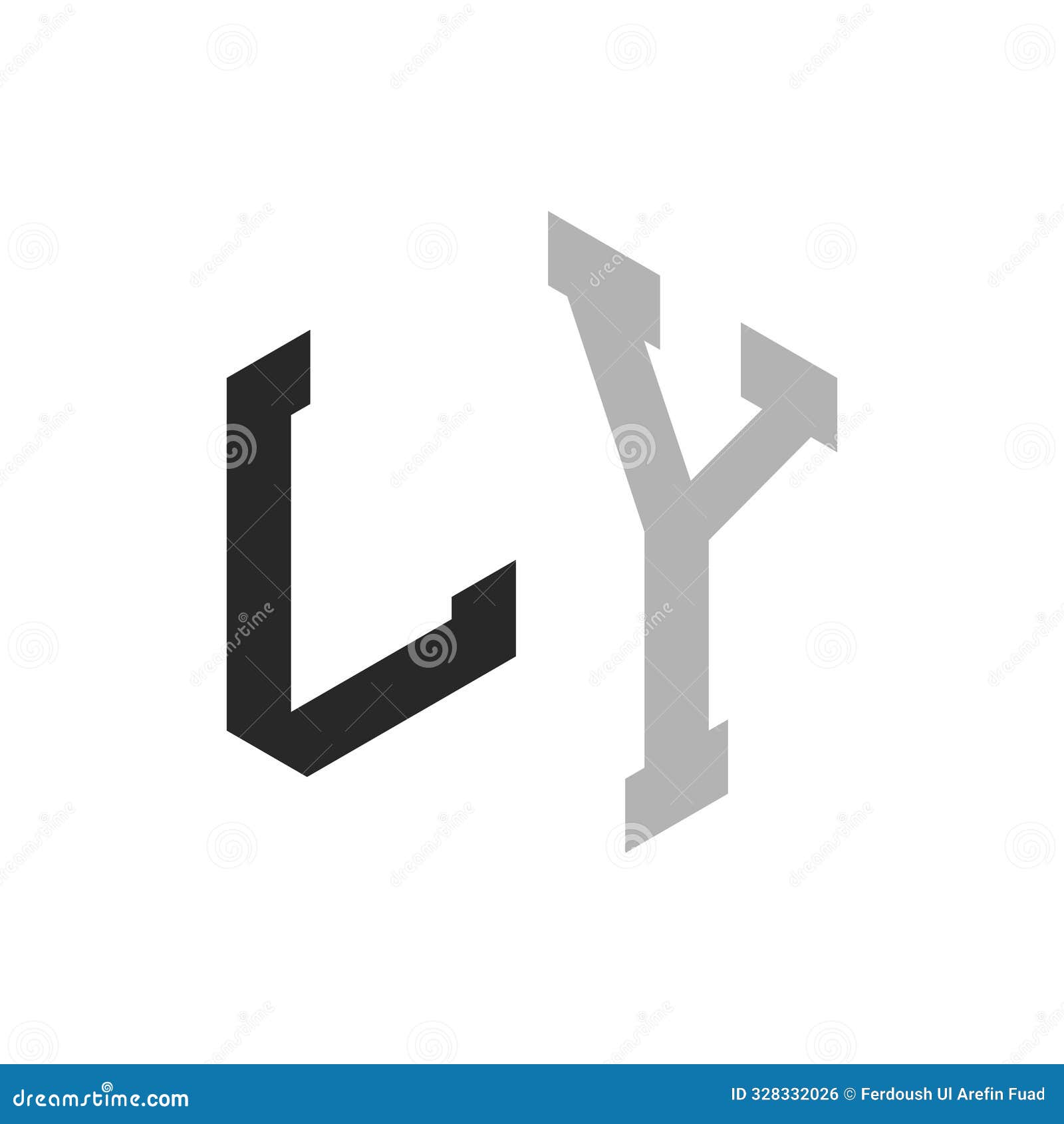 Modern Unique Hexagon Letter LY Logo Design Template. Elegant Initial ...