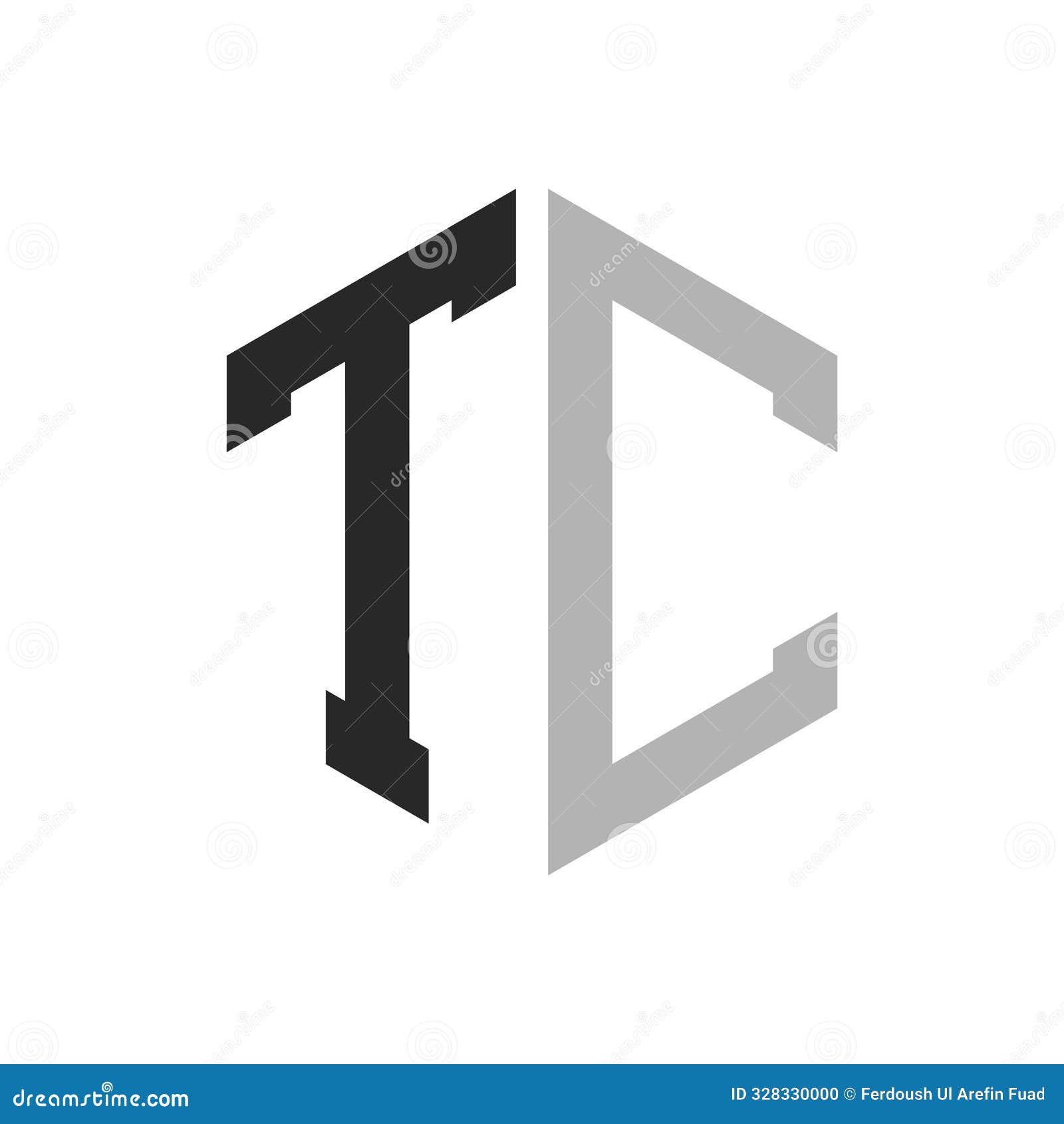 Modern Unique Hexagon Letter TC Logo Design Template. Elegant Initial ...