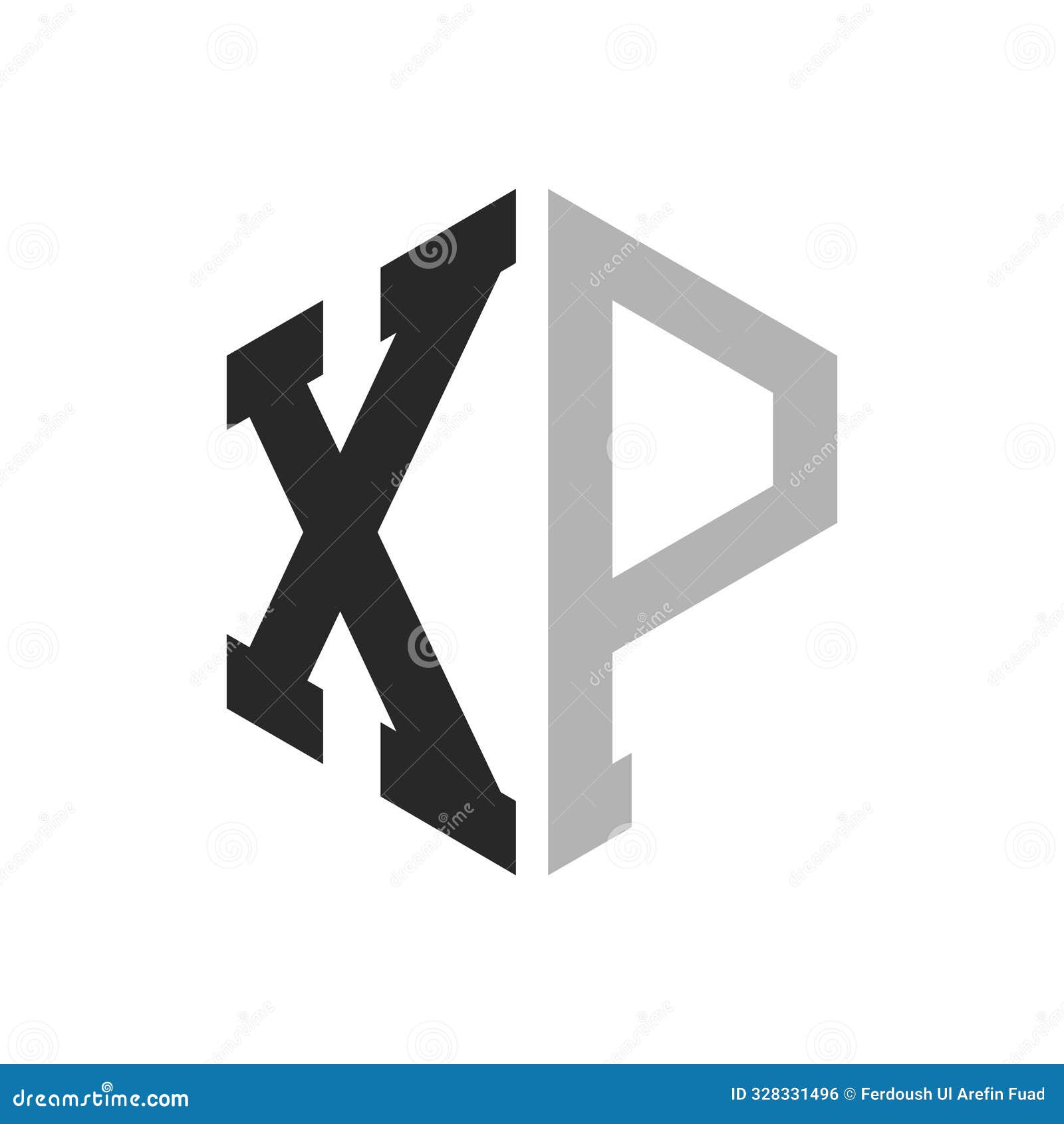 Modern Unique Hexagon Letter XP Logo Design Template. Elegant Initial ...