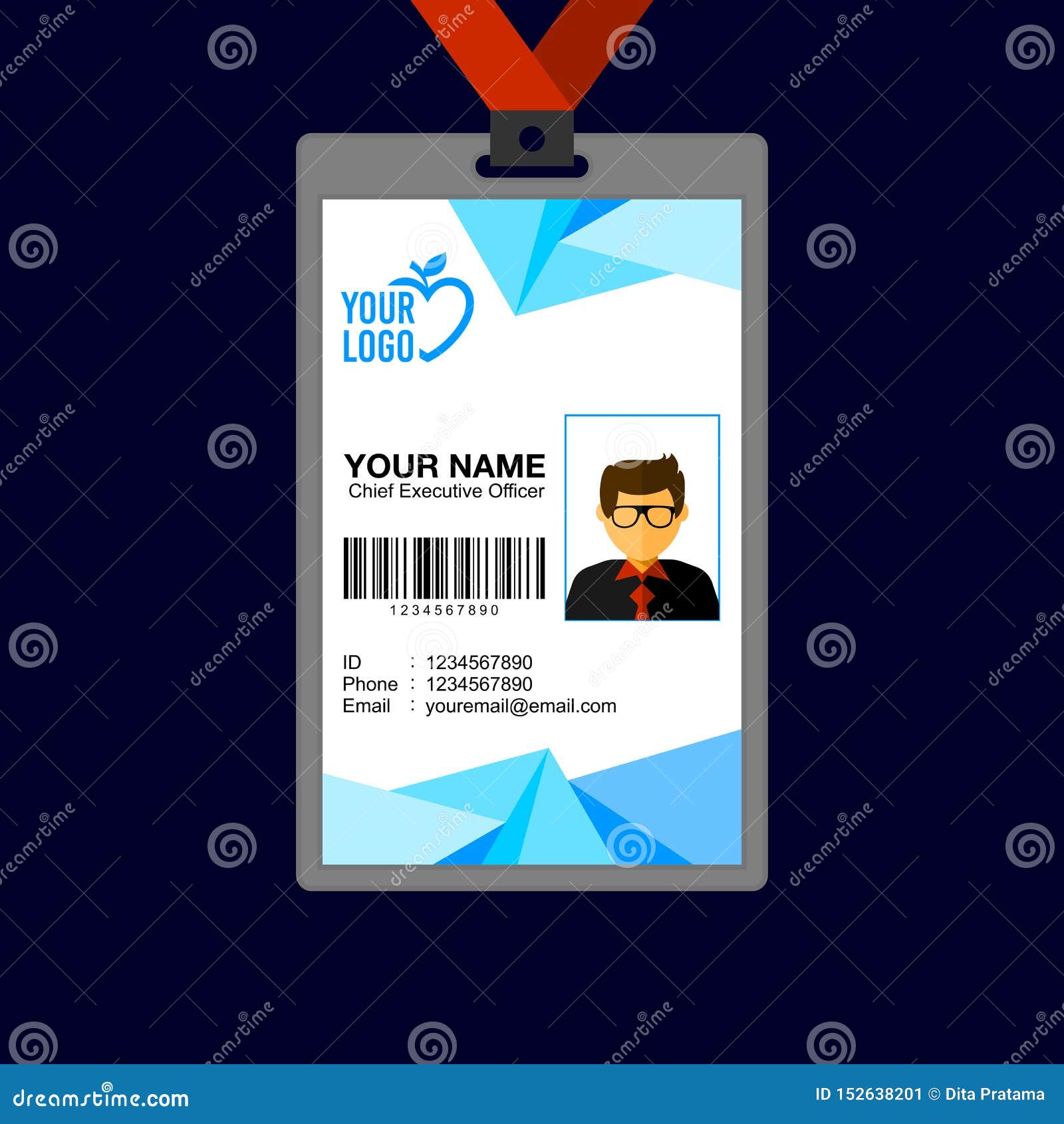 Unique Identity Card Design Template Collection. Stock Illustration ...
