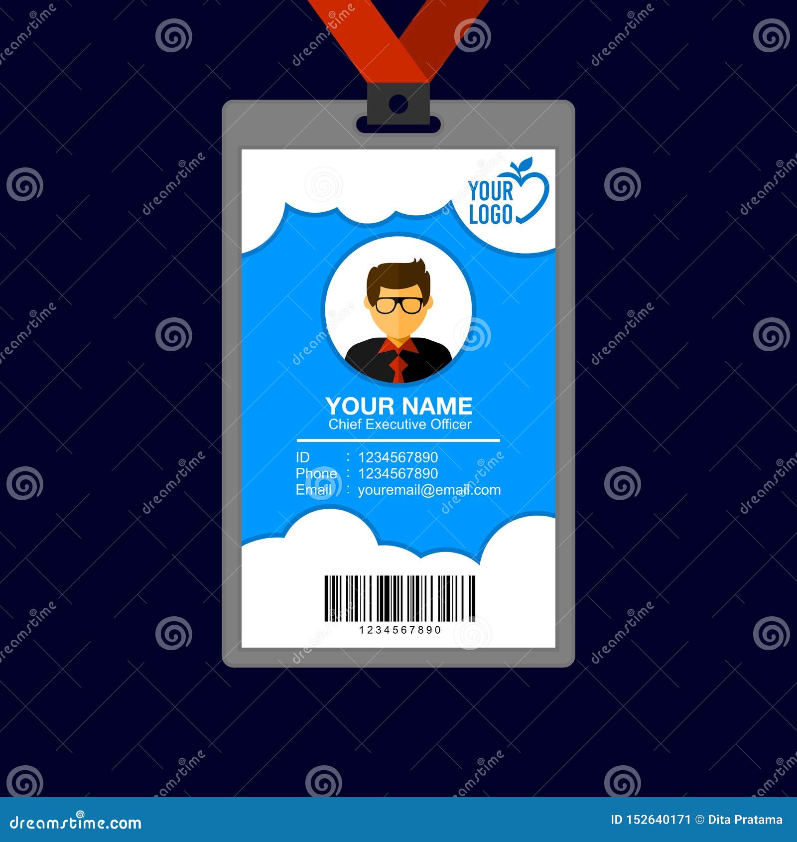 Unique Identity Card Design Template Collection. Editorial Photo ...