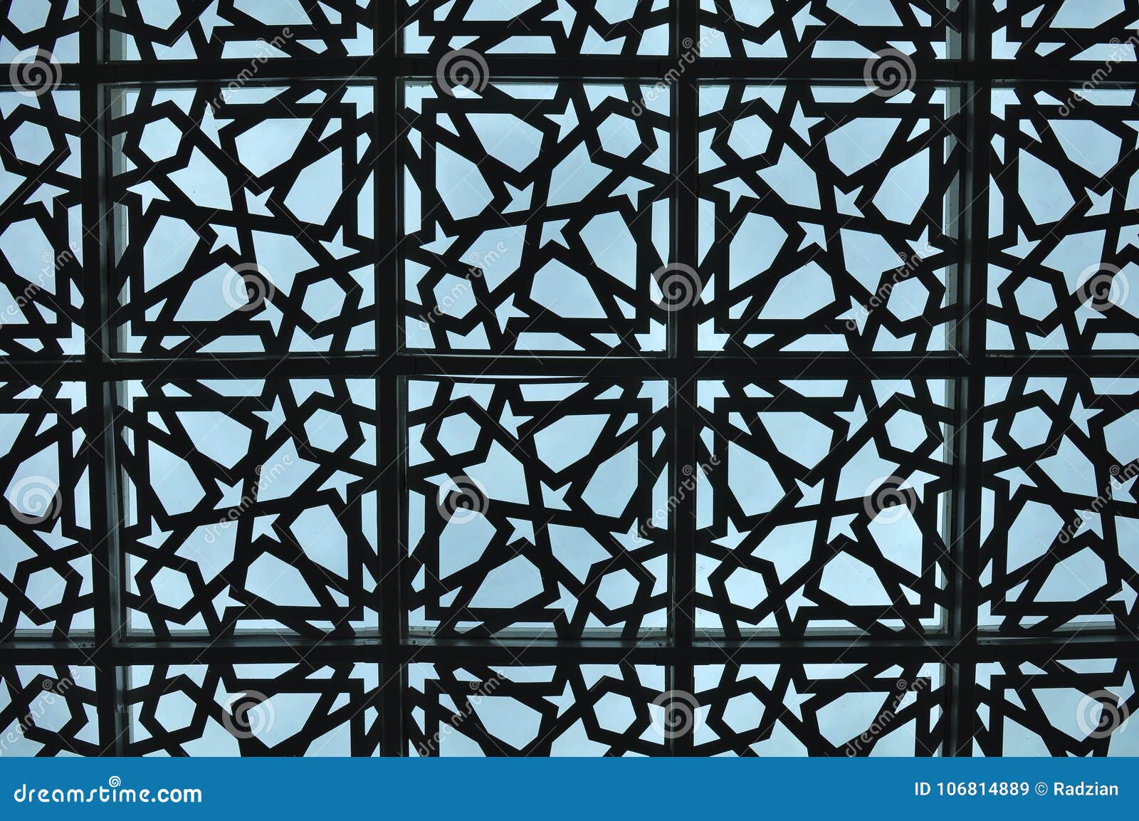 Traditional Islamic Geometric Pattern of a Mosque Stock Image - Image ...