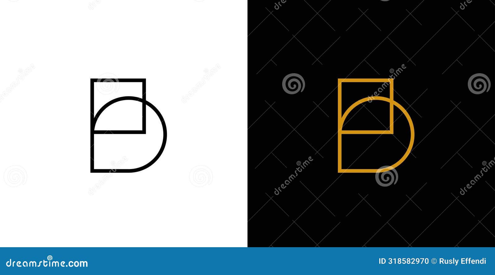 Modern and Unique B Logo Design Stock Vector - Illustration of business ...