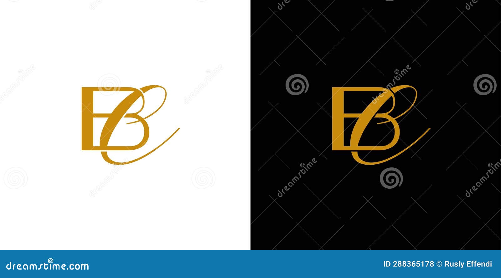 Modern and Luxury BE Logo Design Stock Illustration - Illustration of ...