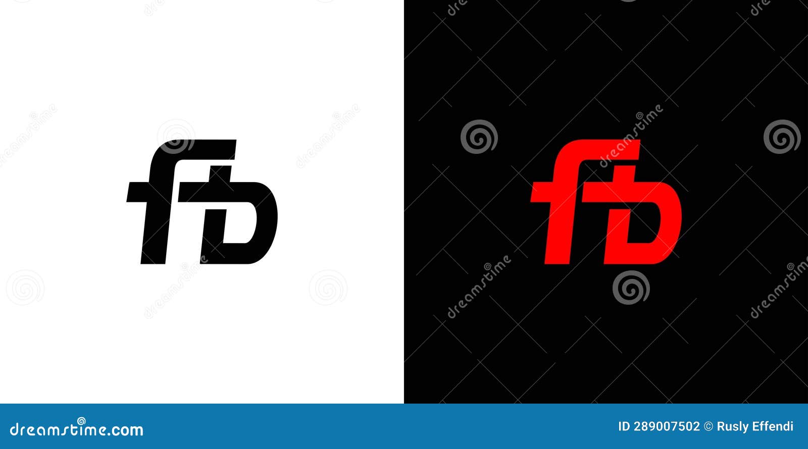 Modern and Unique FB Logo Design Stock Illustration - Illustration of ...