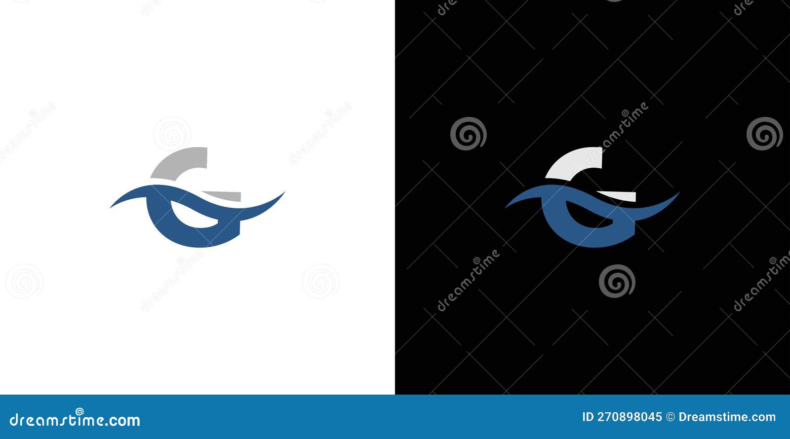 Modern and Unique G Wave Logo Design Stock Vector - Illustration of ...