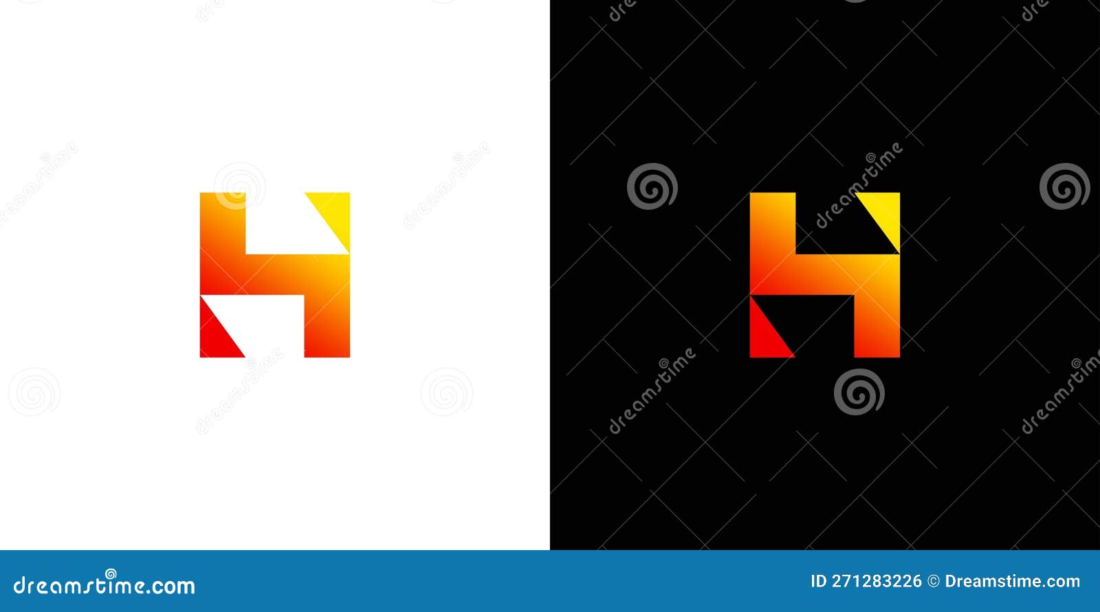 Modern and Unique H Logo Design Stock Vector - Illustration of initials ...