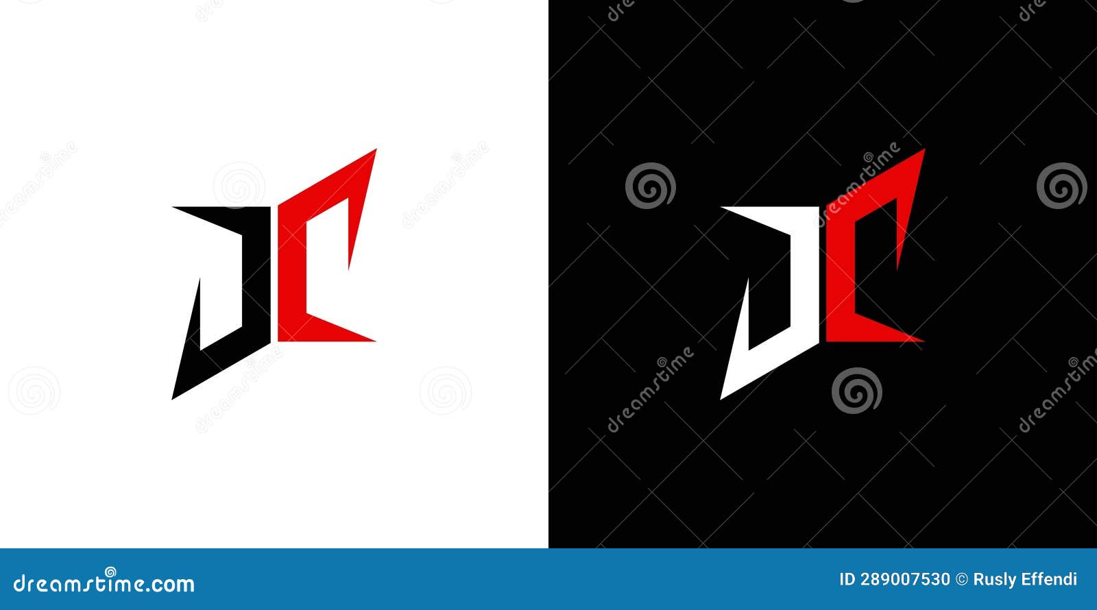 Modern and Unique JC Logo Design Stock Vector - Illustration of ...