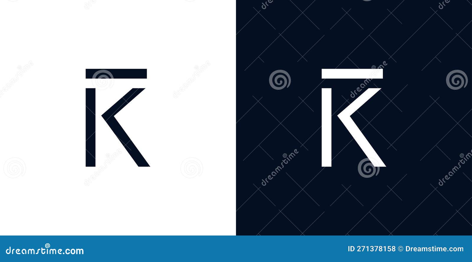 .Modern and Unique Letter K R Initials Logo Design Stock Photo ...