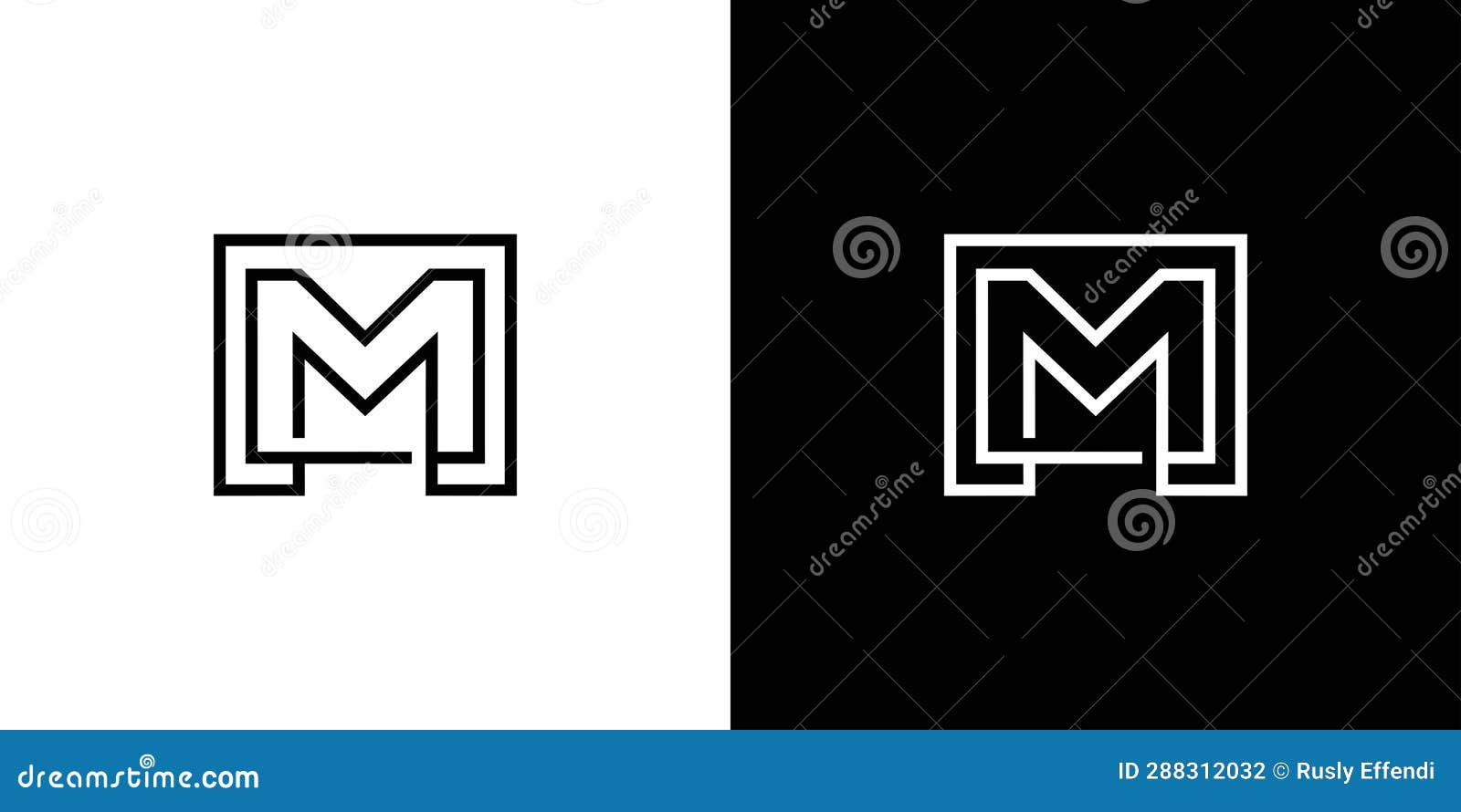Modern and Unique M Logo Design Stock Vector - Illustration of monogram ...