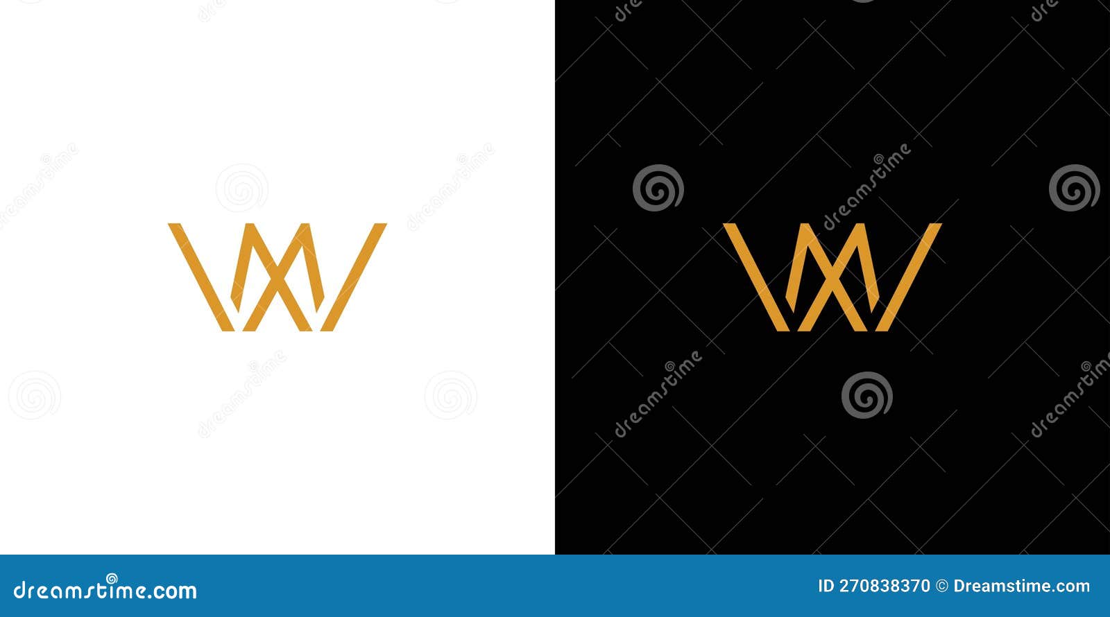 Modern and Sophisticated Letter MW Initials Logo Design Stock Vector ...
