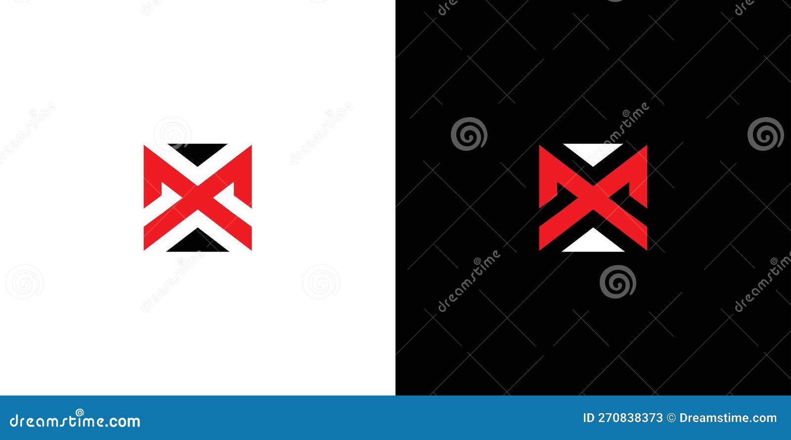 Modern and Sophisticated Letter MX Initials Logo Design Stock Vector ...