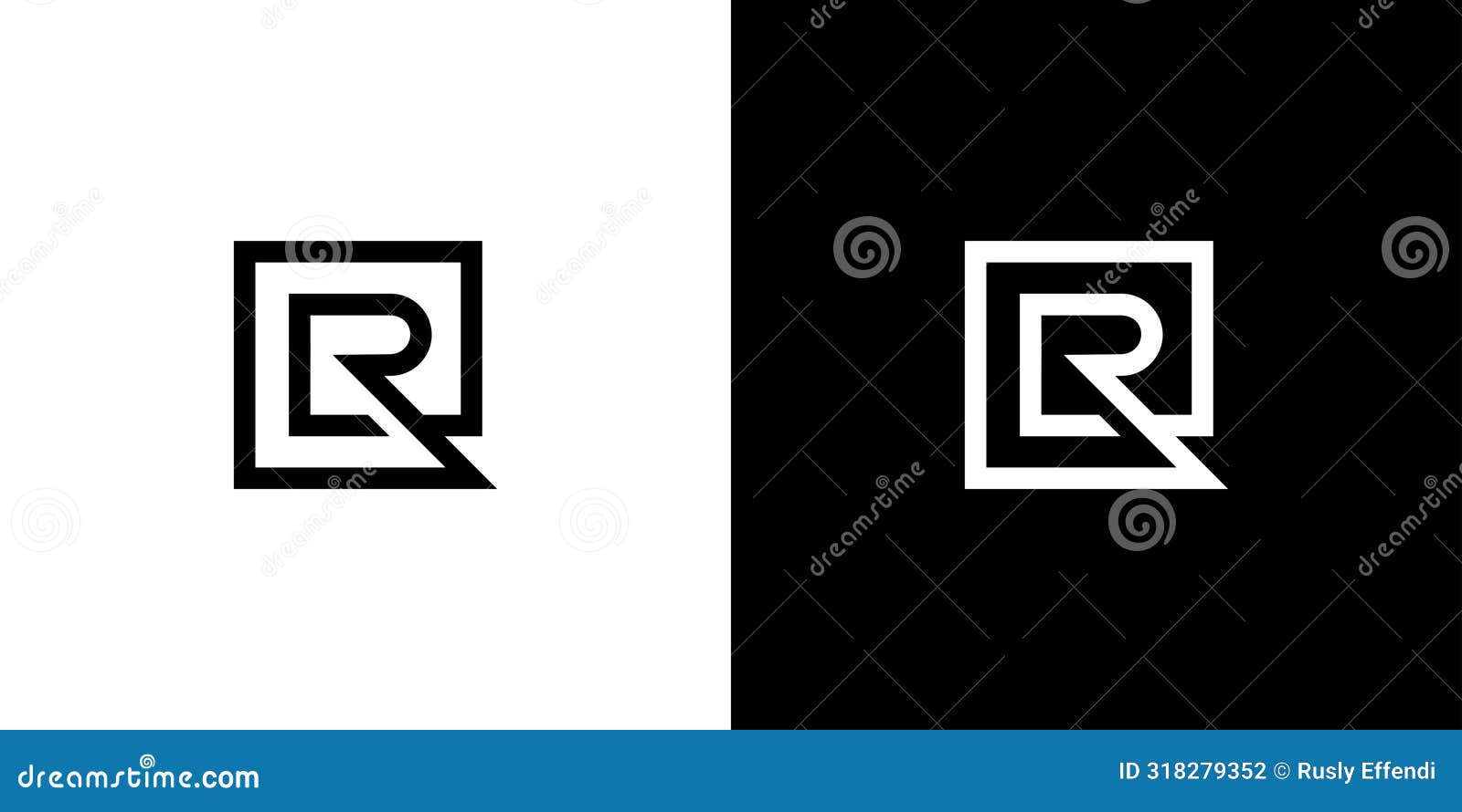 Modern and Unique R Logo Design. Stock Vector - Illustration of bold ...