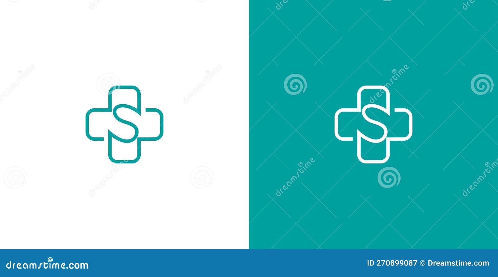 Modern Letter S Initial Medical Logo Design Stock Vector - Illustration ...