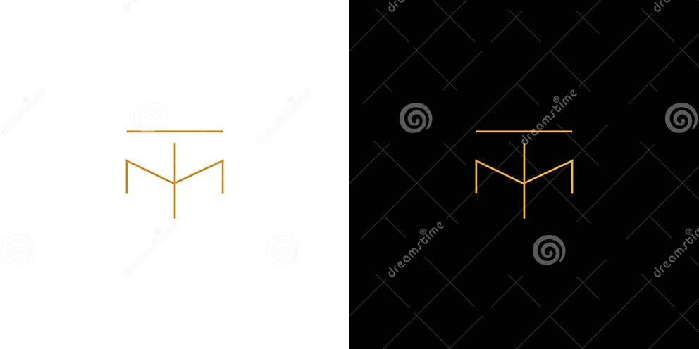 Simple Letter TM Initials Logo Design Stock Vector - Illustration of ...