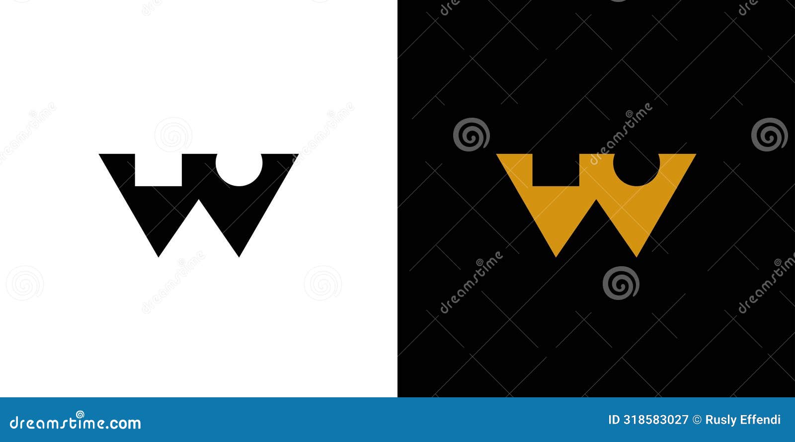 Modern and Unique W Logo Design Stock Vector - Illustration of company ...