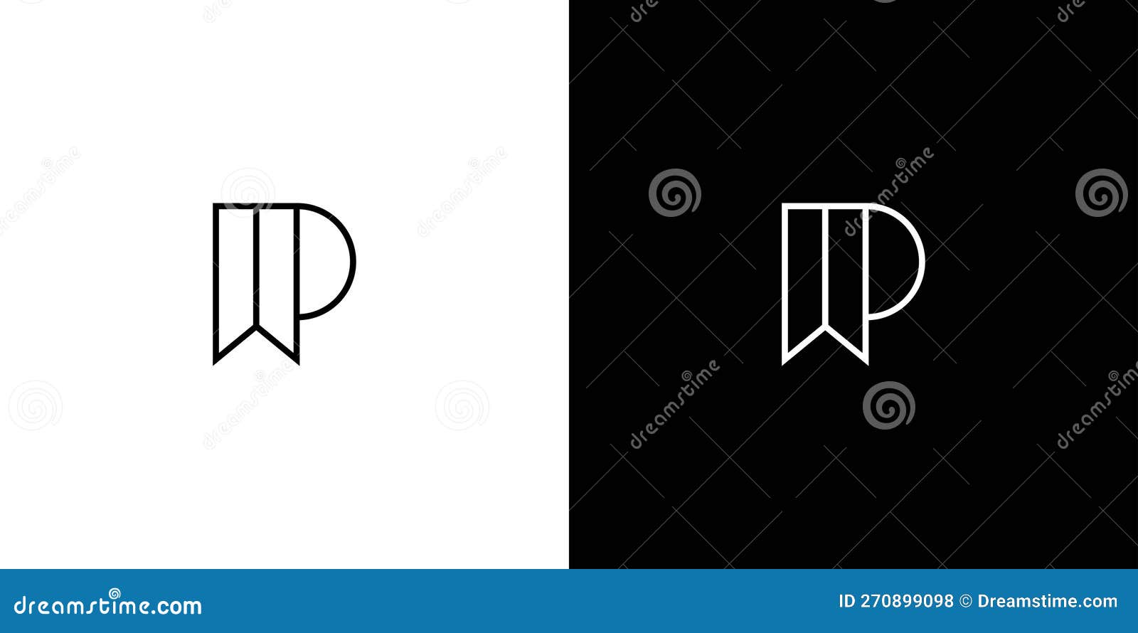 Modern and Simple Letter WP Initials Logo Design Stock Vector ...
