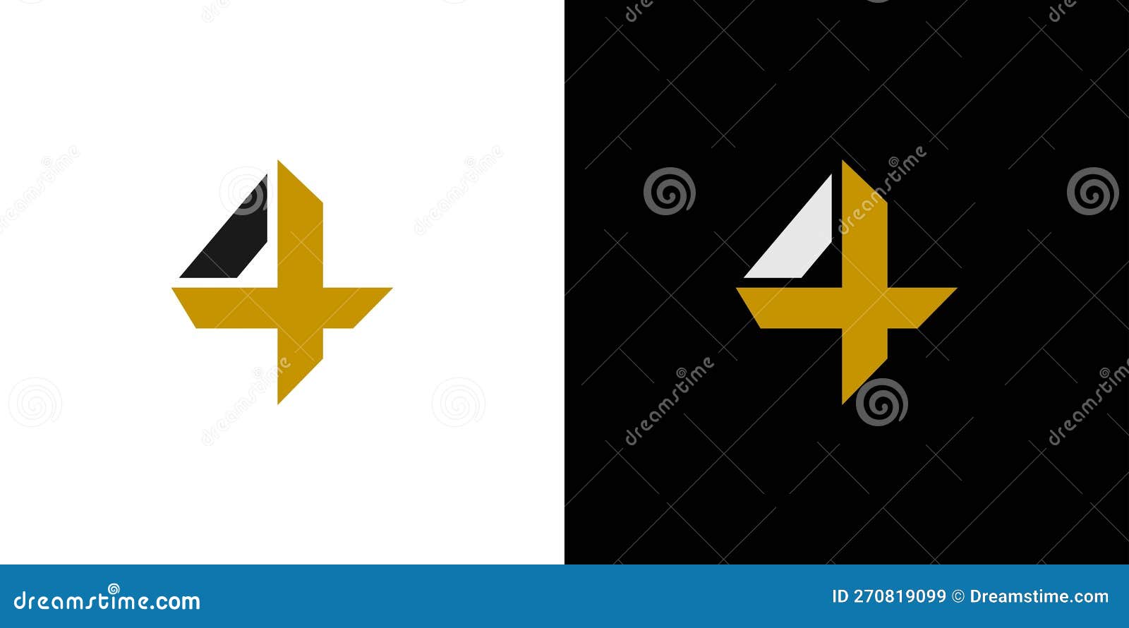 Modern and Unique 4X Logo Design Stock Vector - Illustration of vector ...