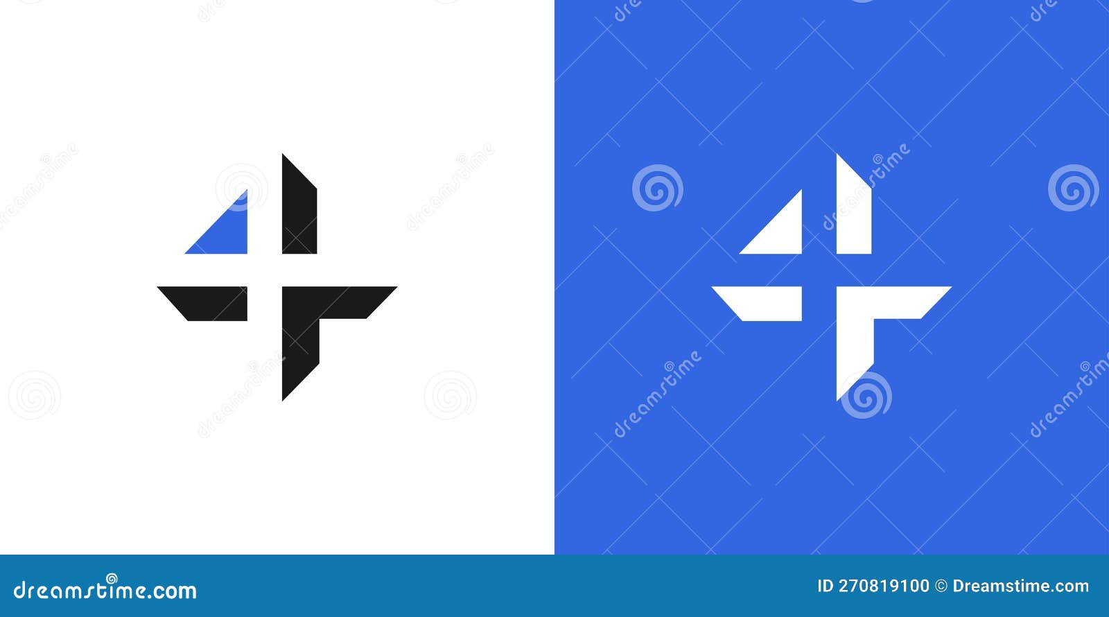 Modern and Unique 4X Logo Design Stock Vector - Illustration of brand ...