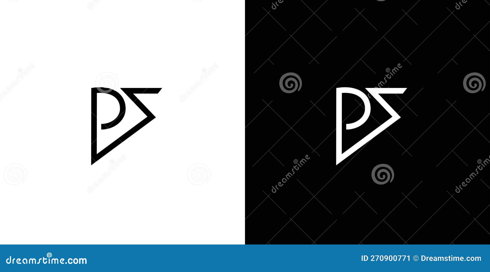 Modern and Unique PS Letter Initials Logo Design Stock Vector ...