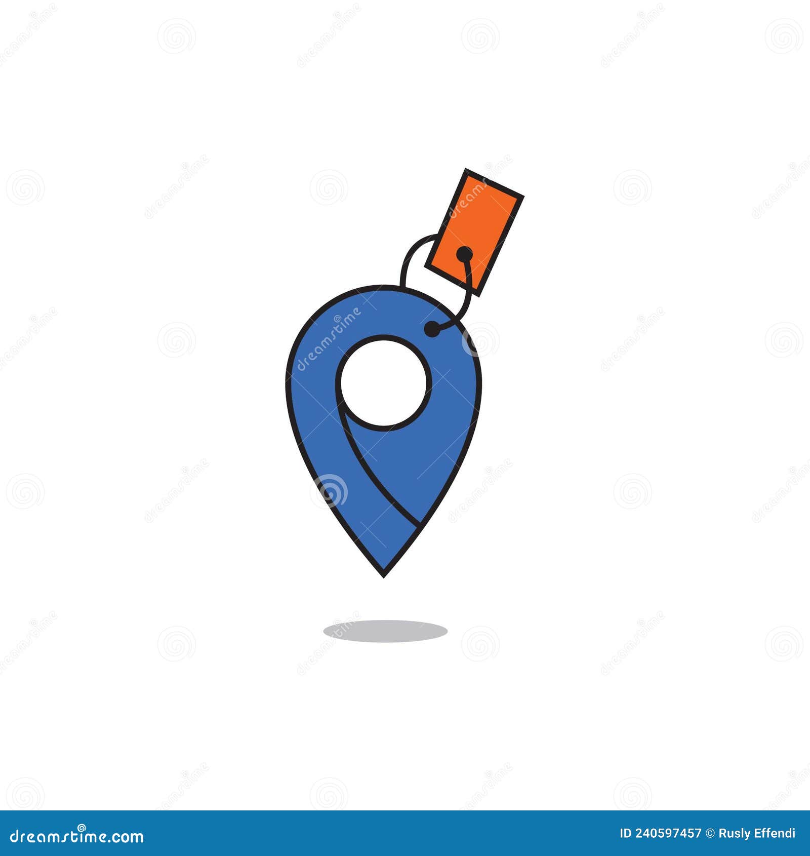 Modern and Unique Shopping Area Pin Logo Design Stock Vector ...