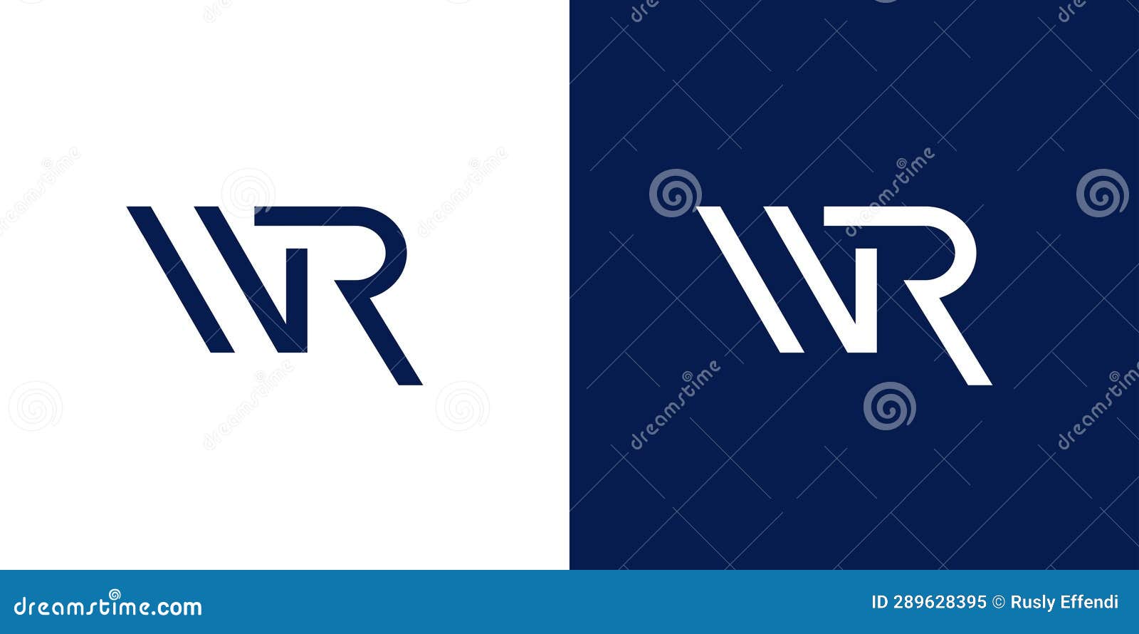Modern and Strong WR Logo Design Stock Vector - Illustration of concept ...