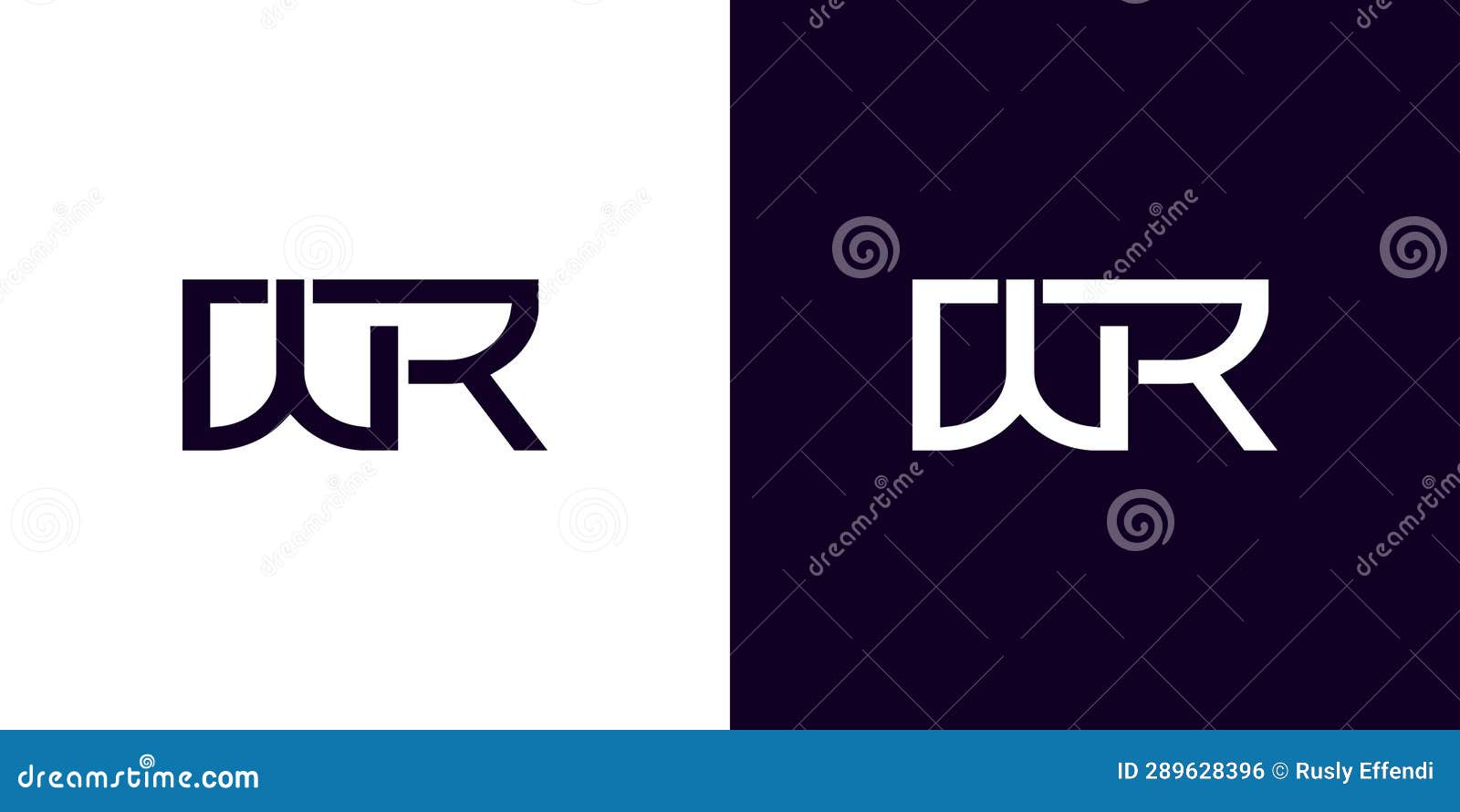 Modern and Strong WR Logo Design Stock Illustration - Illustration of ...