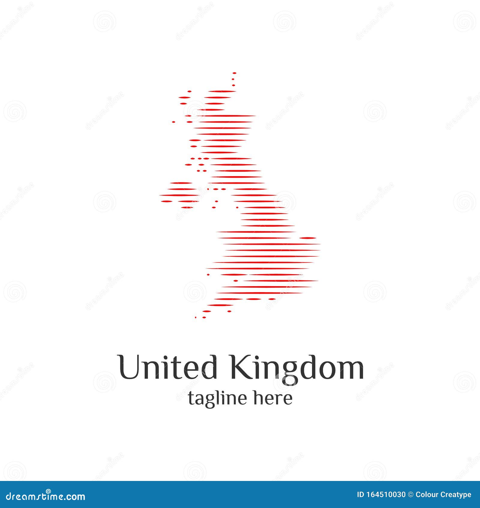 Modern United Kingdom Map Wave Logo Template Designs Vector ...