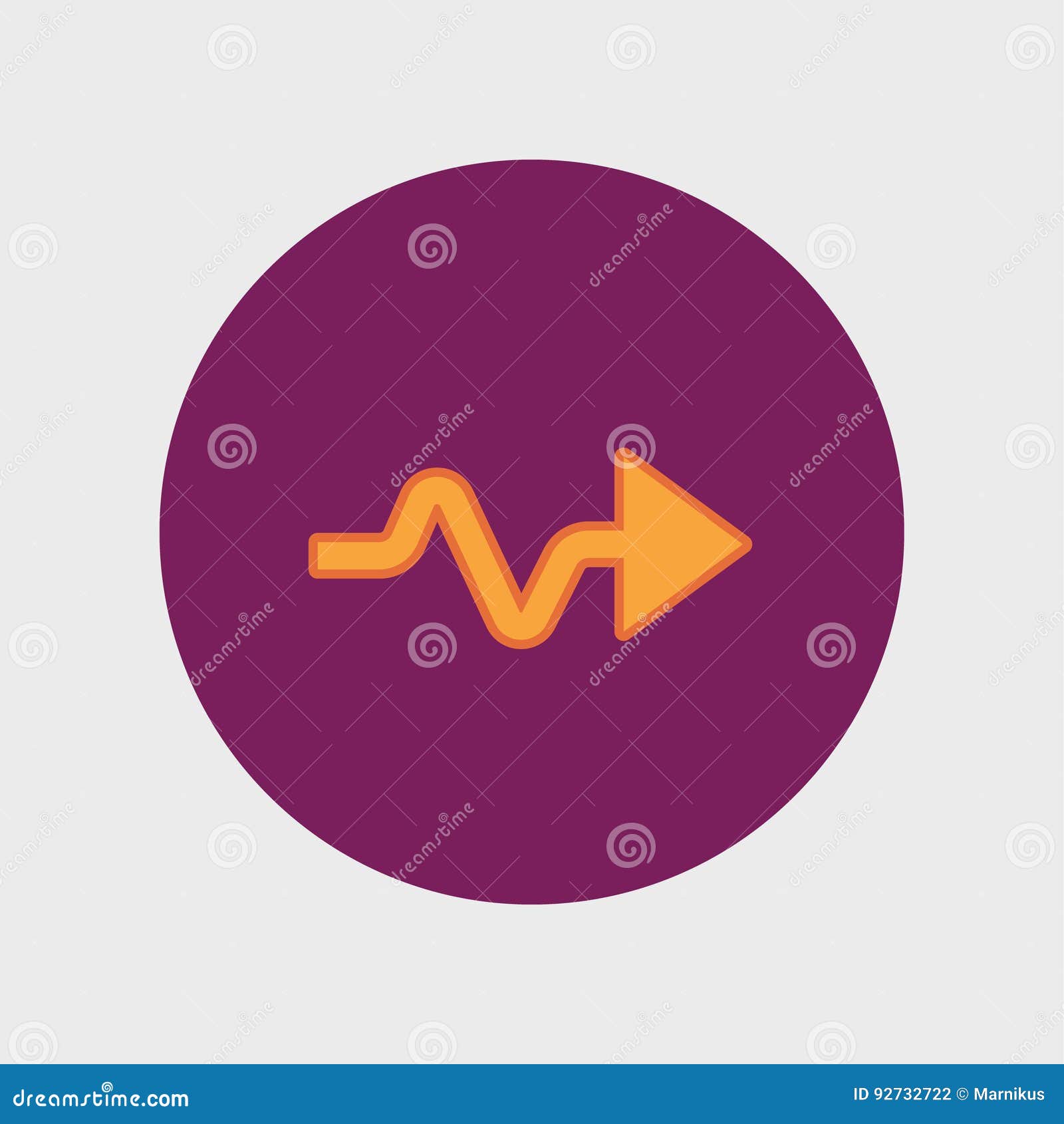 Modern universal arrow stock vector. Illustration of forward - 92732722