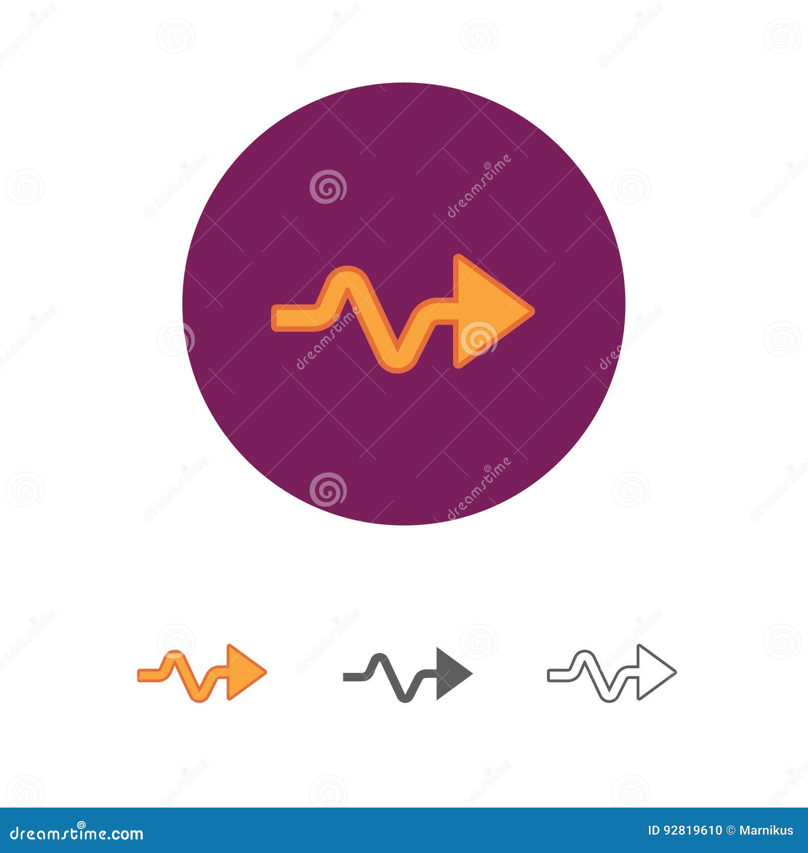 Modern universal arrow stock vector. Illustration of lead - 92819610