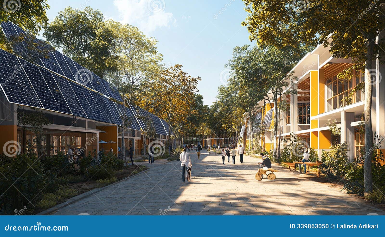 Modern University Campus Under Construction with Solar Energy Features ...