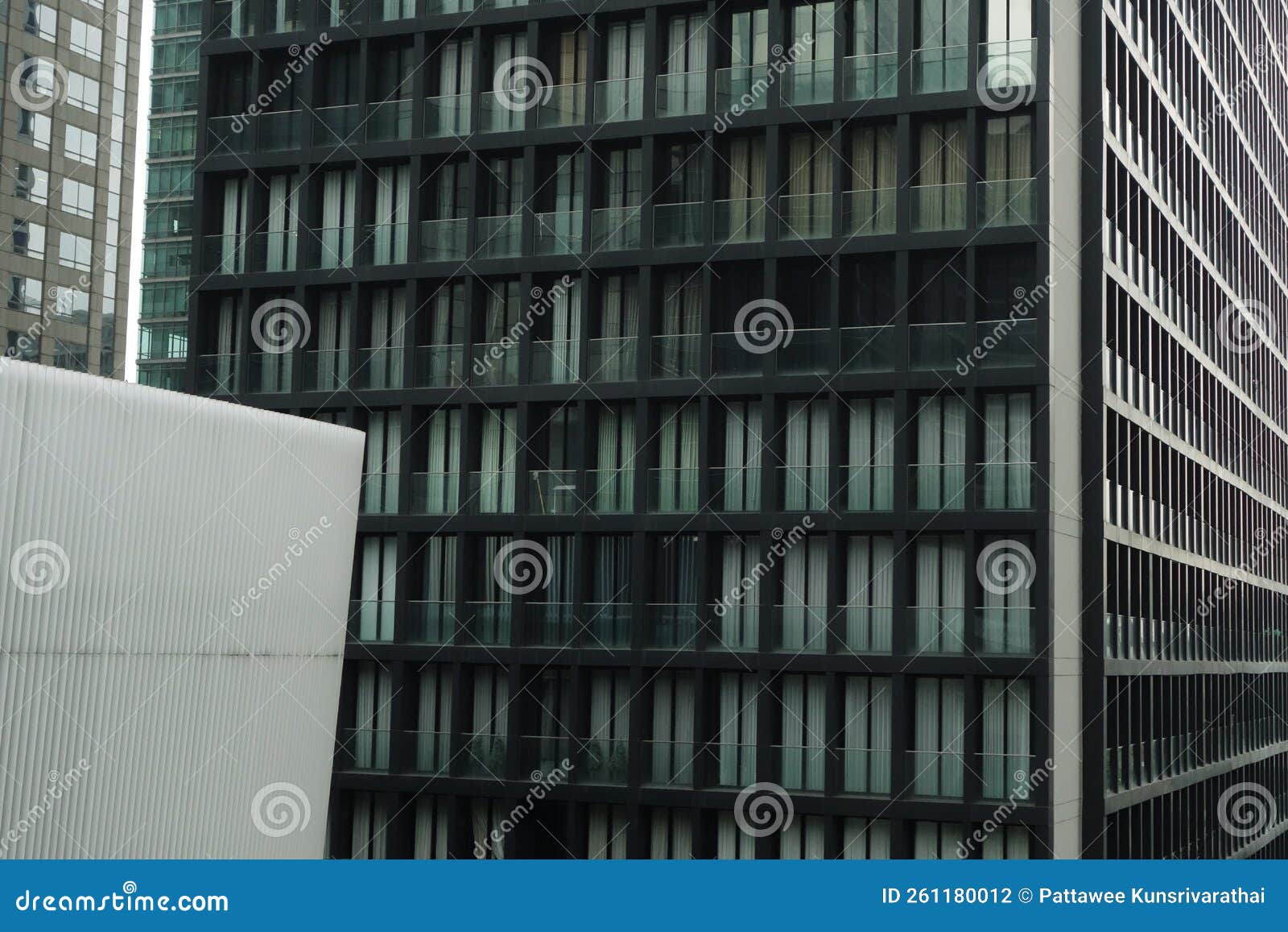 Modern Urban Apartment Building Exterior in Evening Stock Photo - Image ...