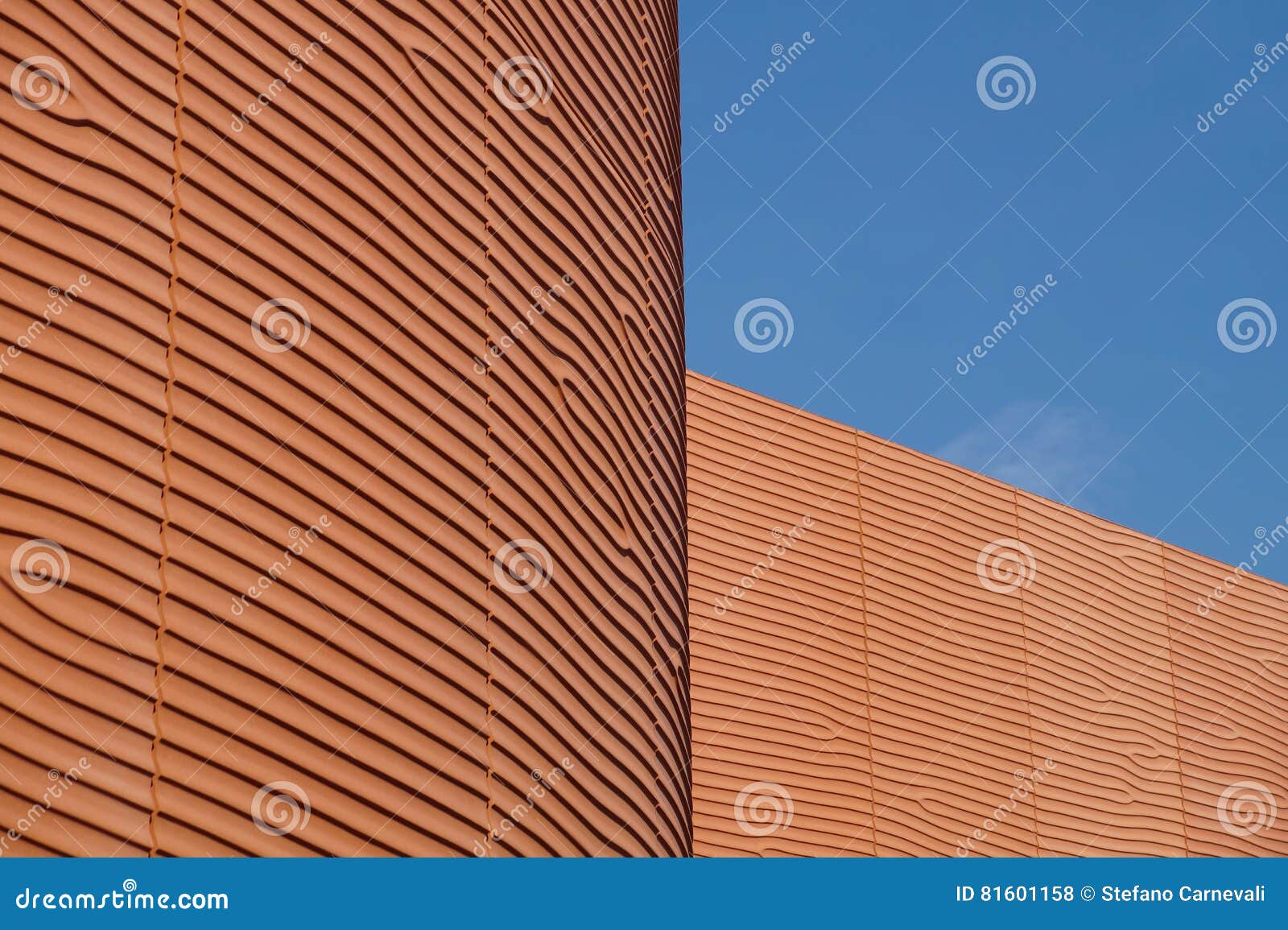 Modern Urban Architecture, Abstract Wave Facade Stock Photo - Image of ...