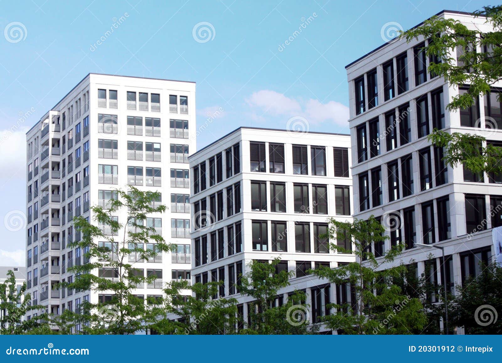Modern urban buildings stock photo. Image of clouds, real - 20301912