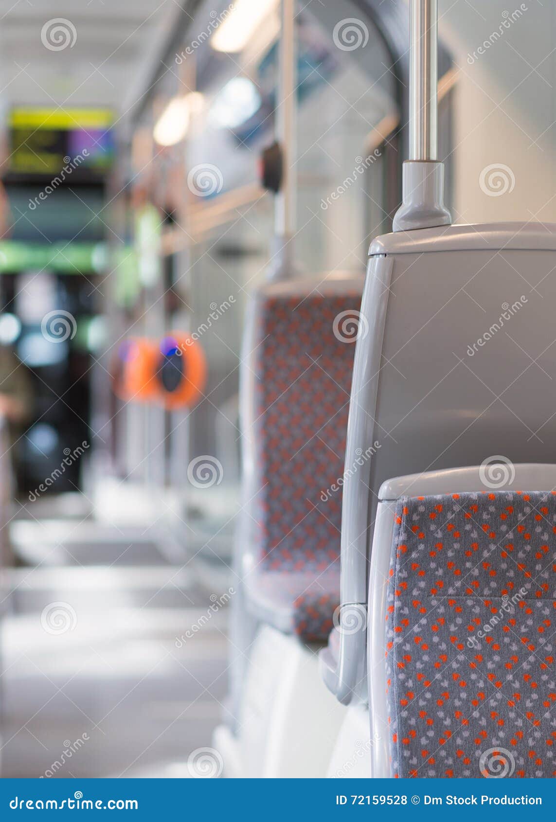Modern urban bus interior. stock photo. Image of ticketless - 72159528